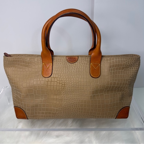 Bric's | Bags | Euc Brics Vintage Satchel Croc Embossed Bag Made In ...